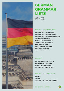 German Grammar Lists - EasyDeutsch